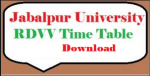 RDVV Time Table 2020 mponline RDVV Jabalpur Regular, Private Exam ...