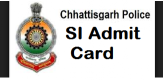 CG Police SI Admit Card 2019 Chhattisgarh Police Sub Inspector Exam ...